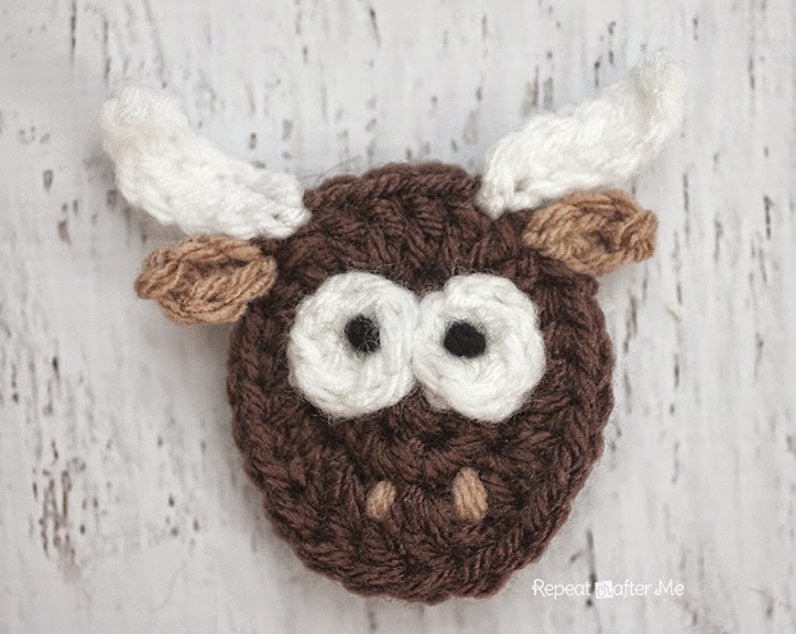 Y is for Yak: Crochet Yak Applique - Repeat Crafter Me