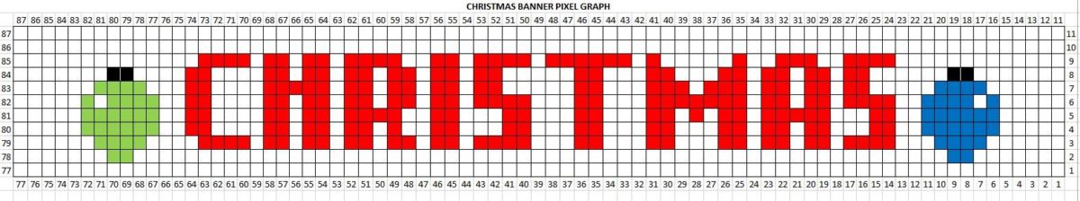 Crochet Merry Christmas Pixel Graph - Repeat Crafter Me