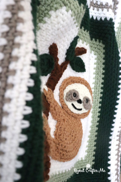 Crochet Sloth Blanket - Repeat Crafter Me