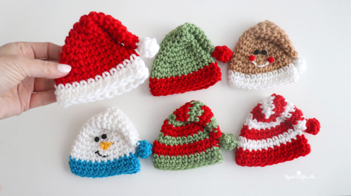 Mini Crochet Party Hats - Repeat Crafter Me