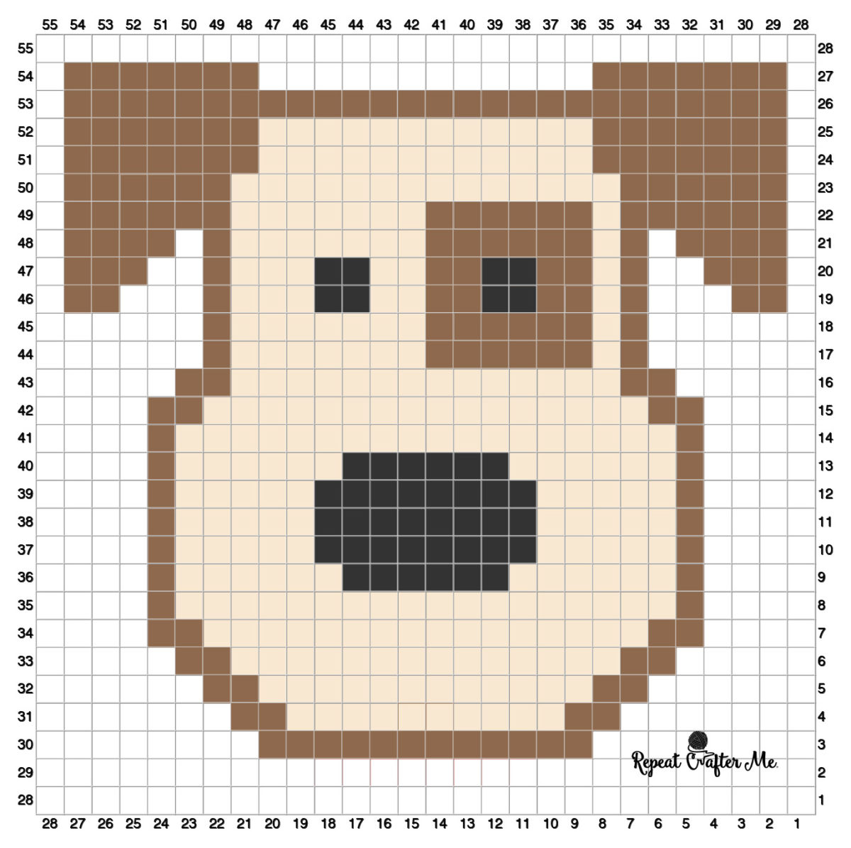 Crochet Puppy C2C Blanket with Block Stitch Border - Repeat Crafter Me