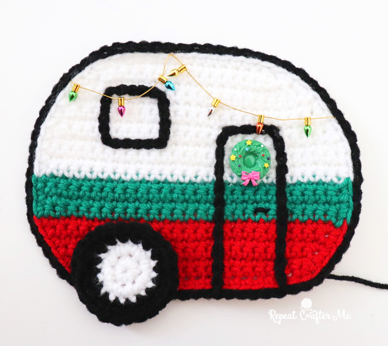 Crochet Christmas Camper - Repeat Crafter Me