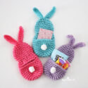 Crochet Bunny Pockets - Repeat Crafter Me
