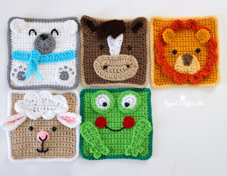 Frog Crochet Square - Repeat Crafter Me