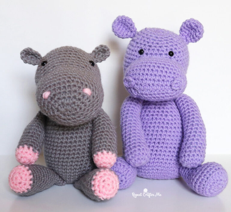 Crochet Hippopotamus Patterns - Repeat Crafter Me