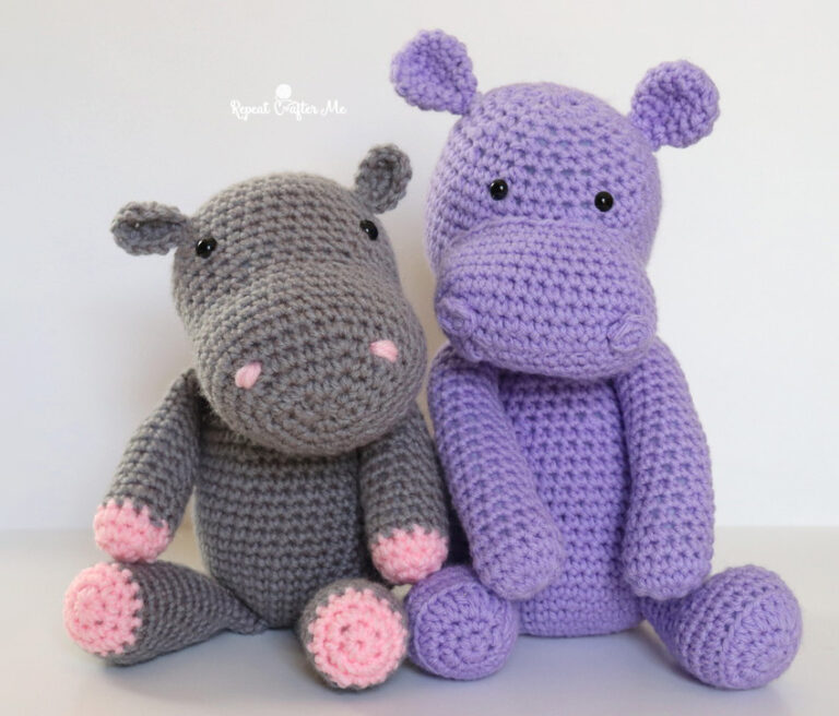Crochet Hippopotamus Patterns - Repeat Crafter Me