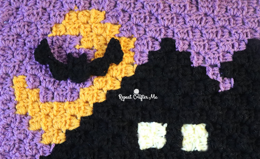Easy Crochet Bat Applique - Repeat Crafter Me