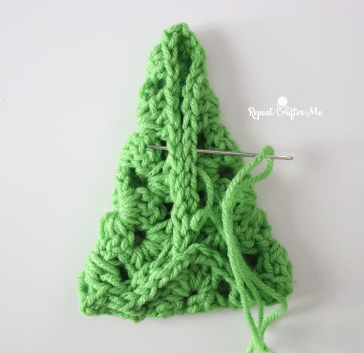 Crochet Granny Square Evergreen Trees - Repeat Crafter Me