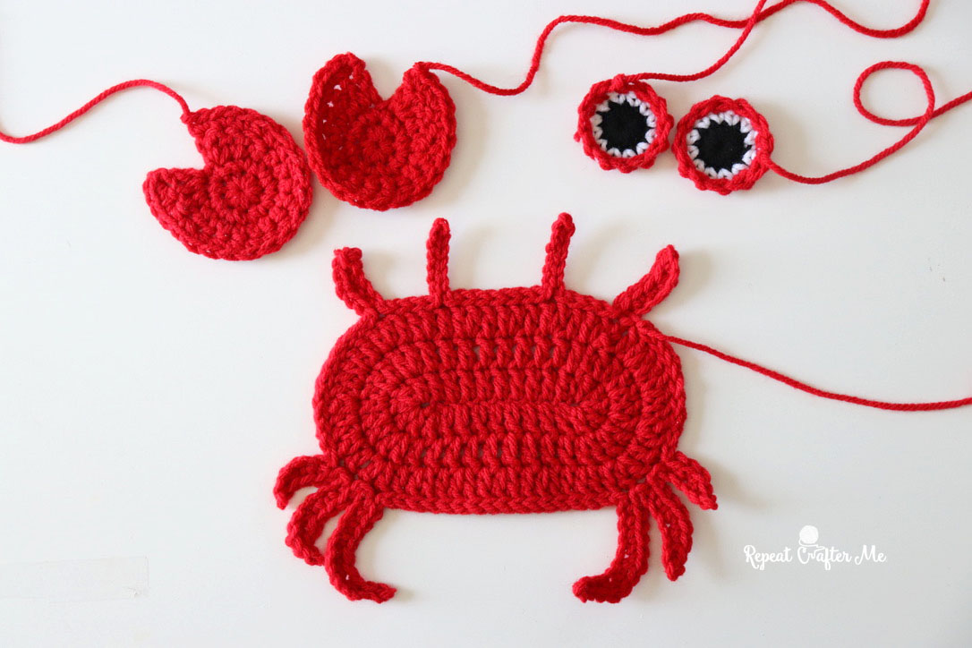 Crochet Crab – Under the Sea CAL Square 4 - Repeat Crafter Me