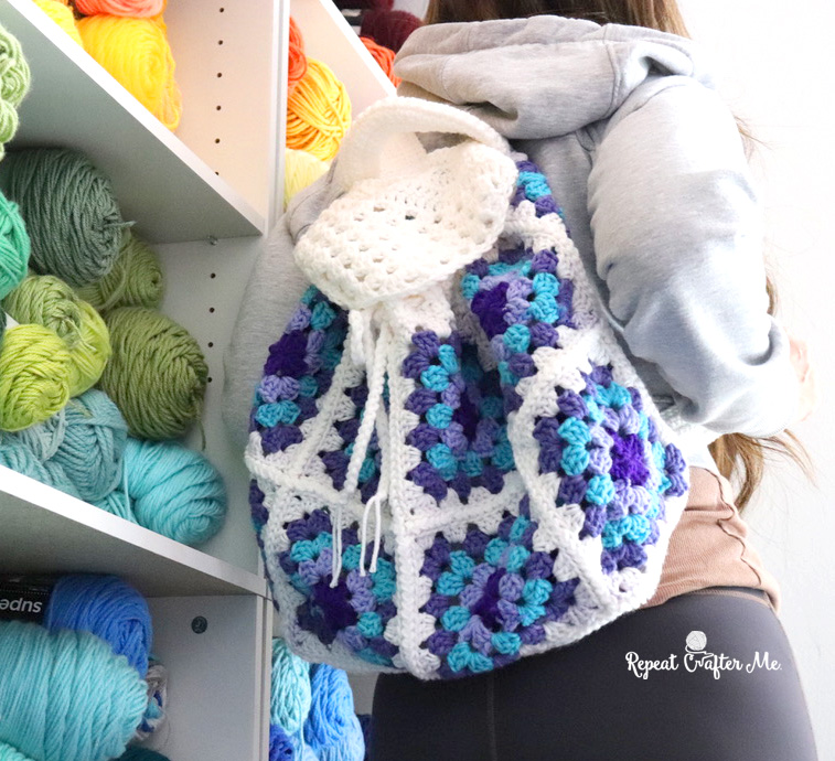 Red Heart All-in-One Granny Square Backpack - Repeat Crafter Me
