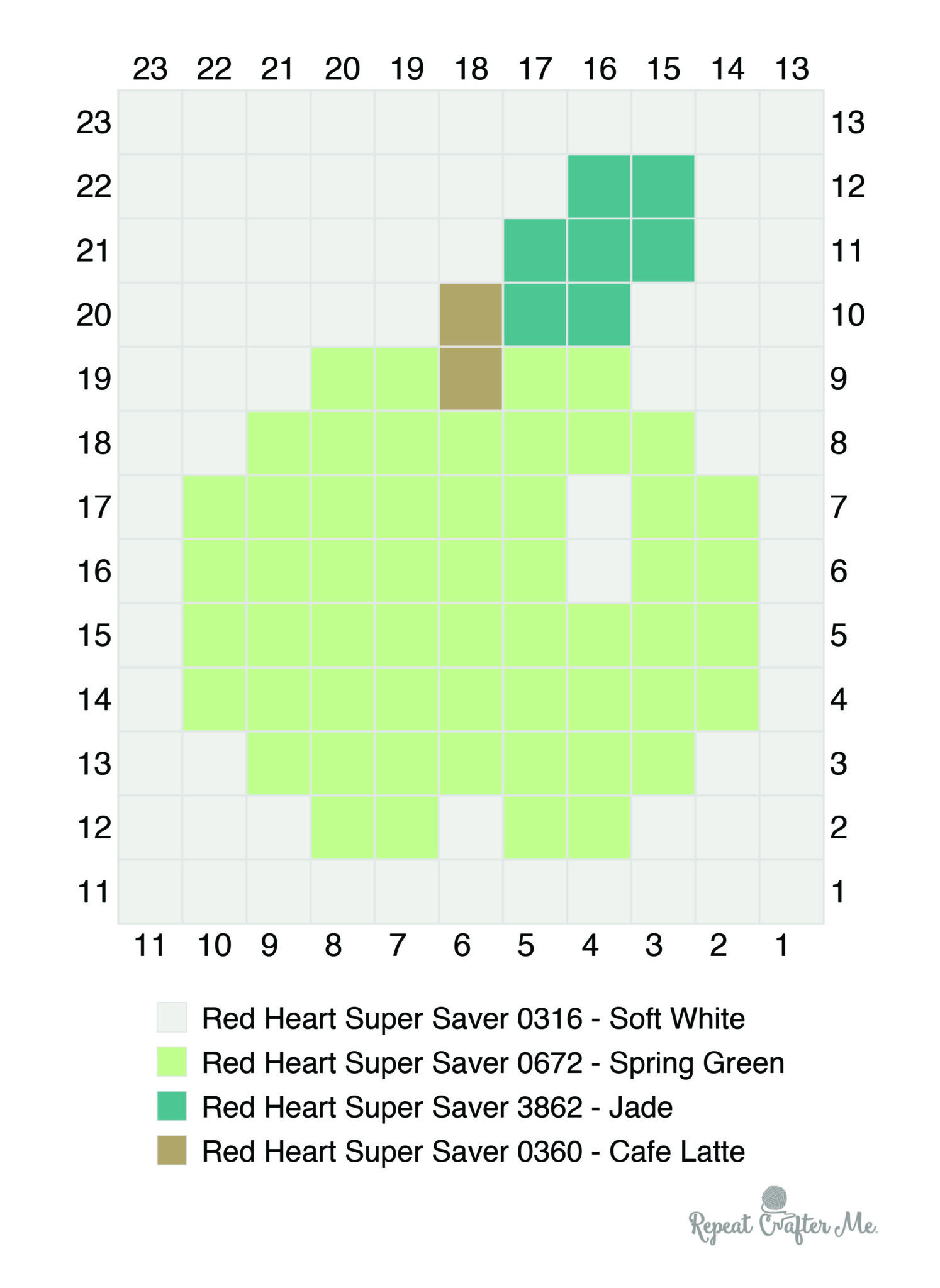 Apple C2C Crochet Square - Repeat Crafter Me