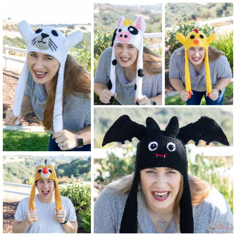 Crochet Moving Animal Hats - Repeat Crafter Me