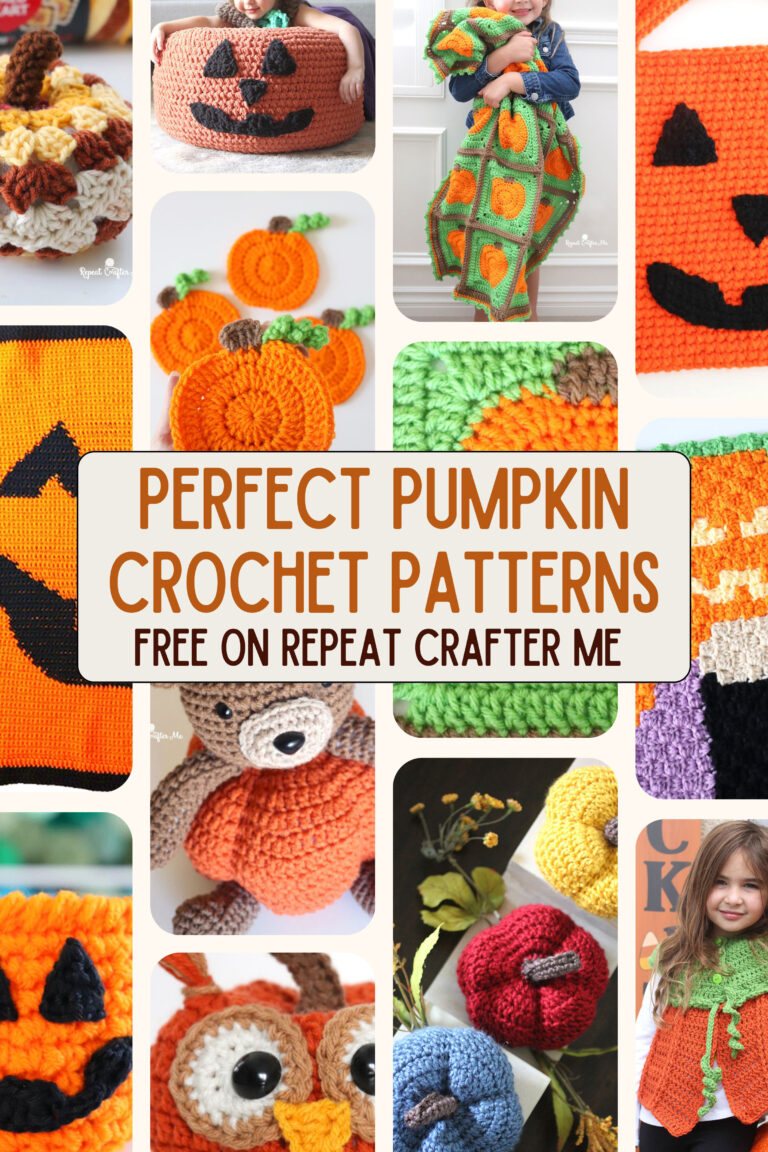 Perfect Pumpkin Patterns to Crochet - Repeat Crafter Me