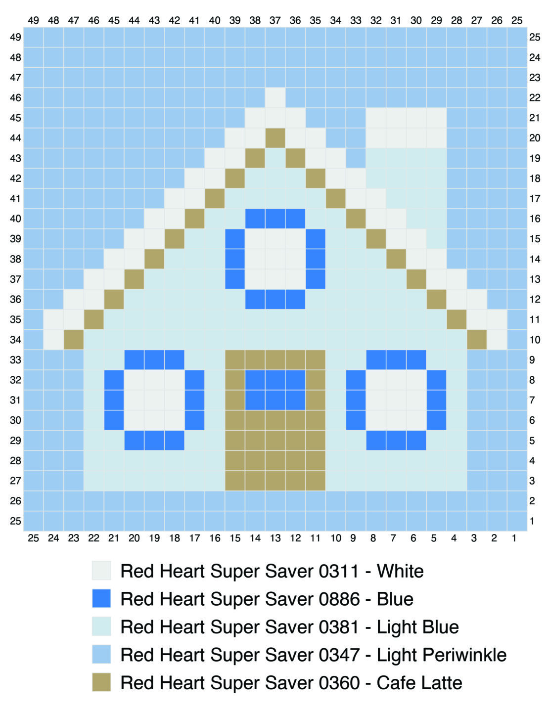 Winter Cabin – House Blanket CAL Square 1 - Repeat Crafter Me