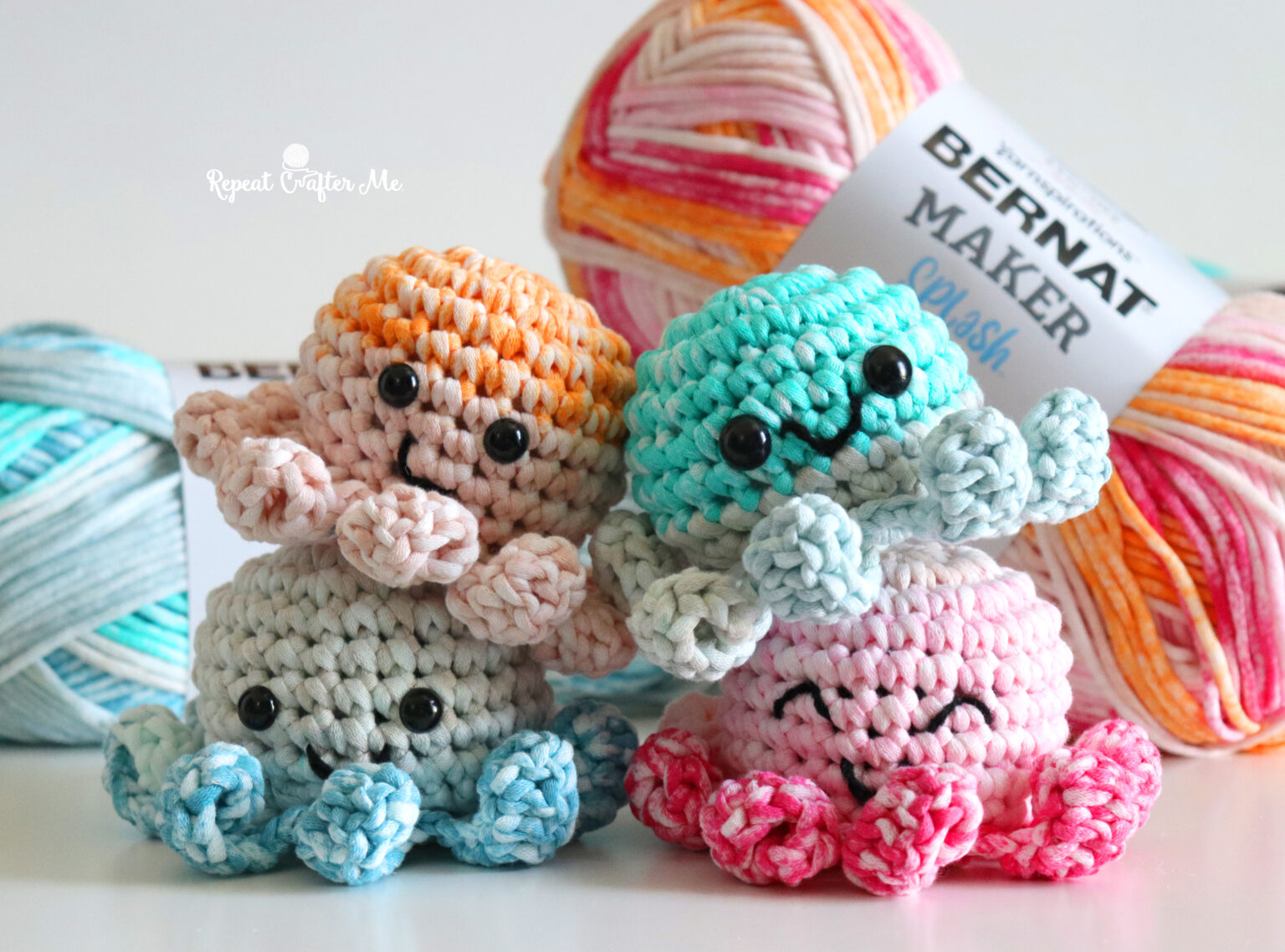 Mini No-Sew Crochet Octopus - Repeat Crafter Me