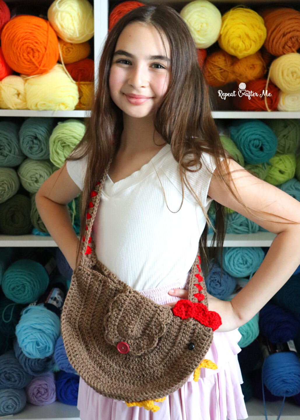 Red Heart Crochet Chicken Bag Pattern - Repeat Crafter Me