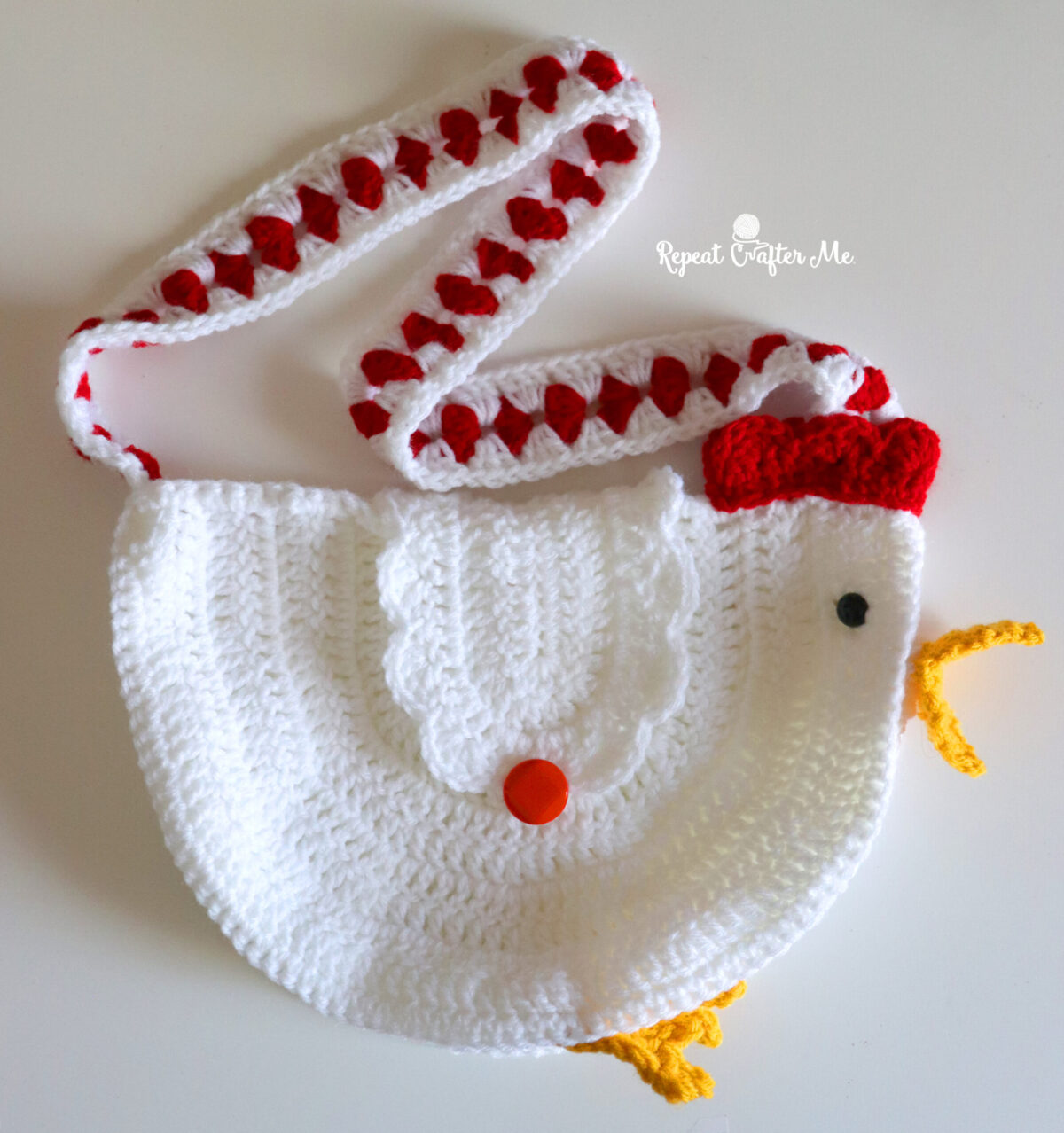 Red Heart Crochet Chicken Bag Pattern - Repeat Crafter Me