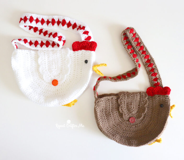 Red Heart Crochet Chicken Bag Pattern - Repeat Crafter Me