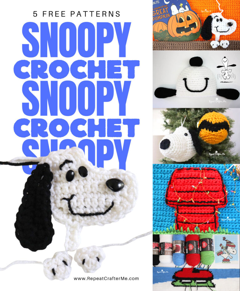 5 Free Snoopy Crochet Projects and Patterns - Repeat Crafter Me