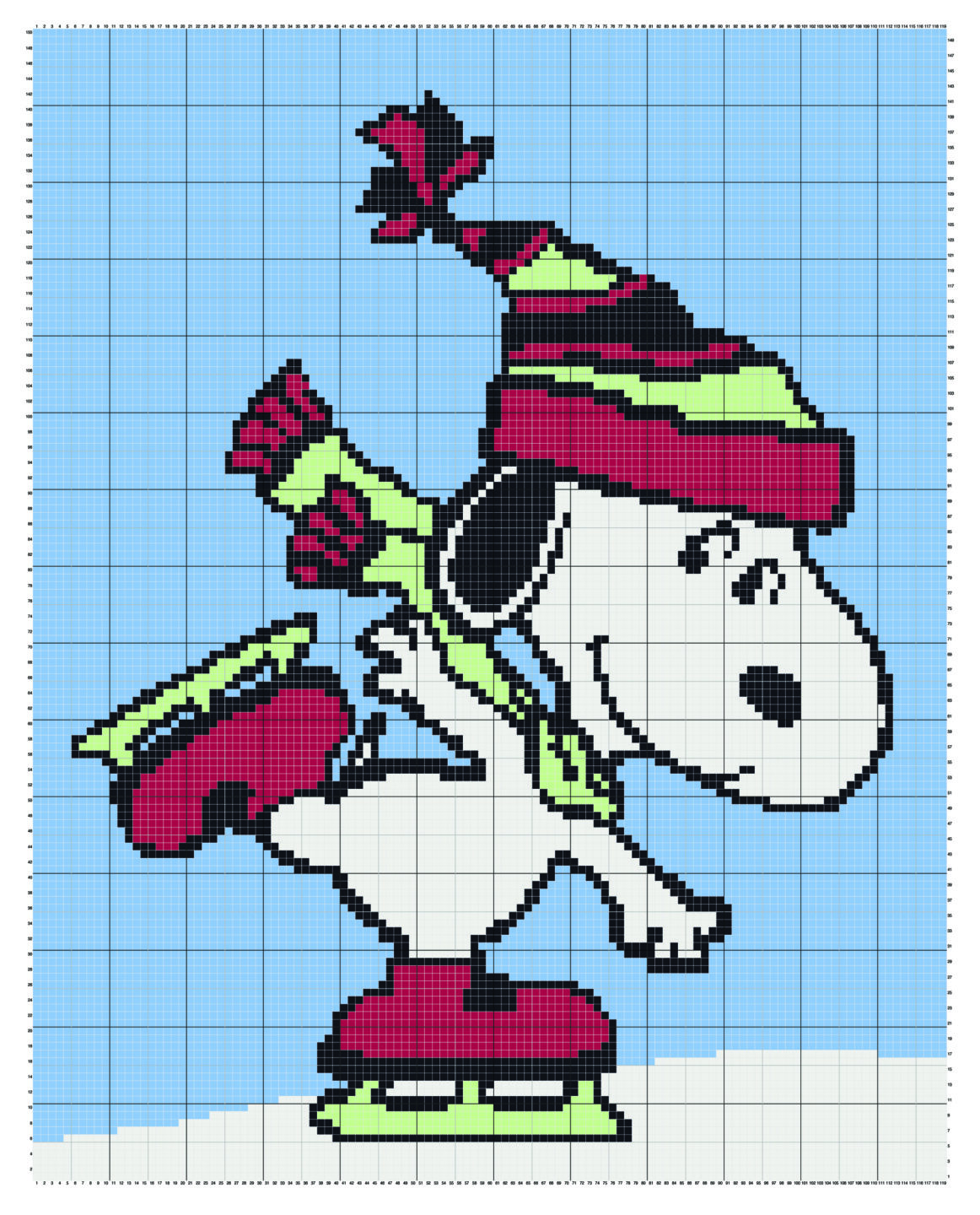 Snoopy on Ice Crochet Blanket - Repeat Crafter Me