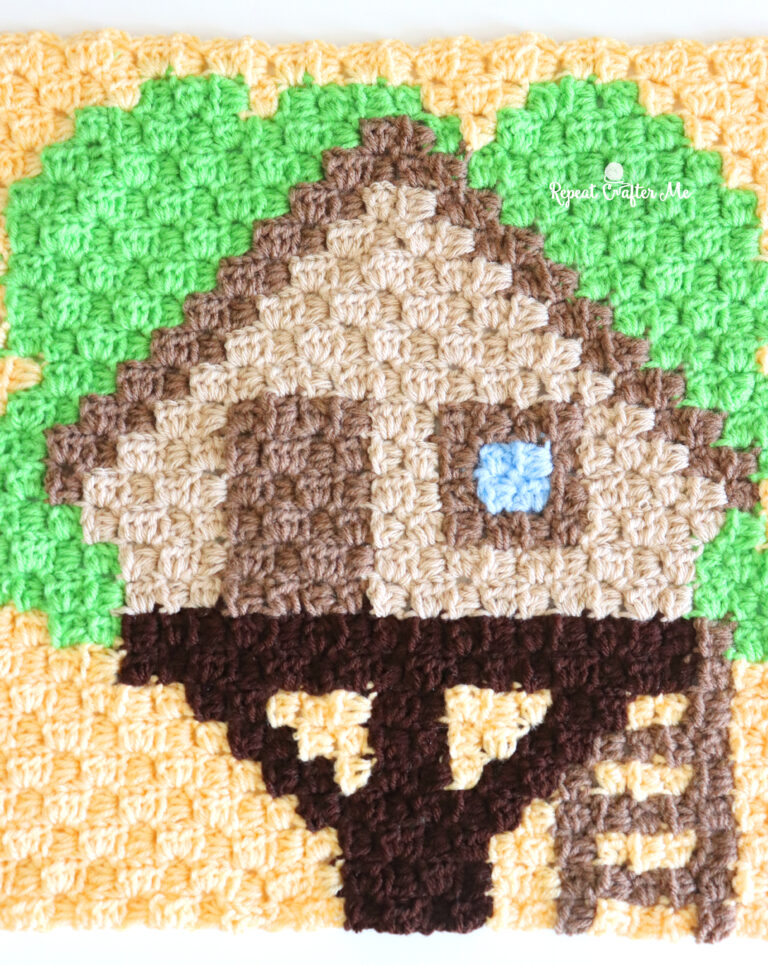 Treehouse – House Blanket CAL Square 9 - Repeat Crafter Me