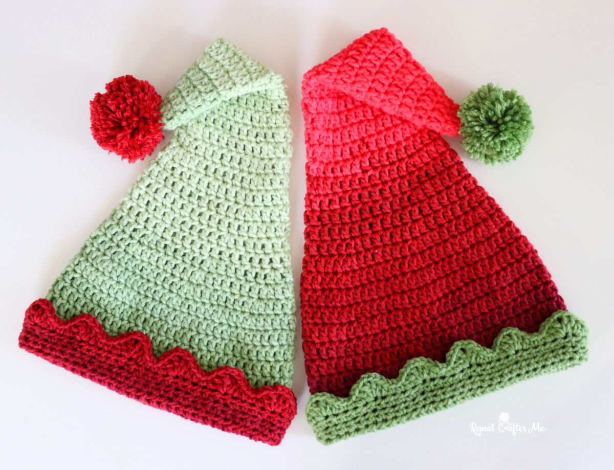Crochet Ombre Elf Hats - Repeat Crafter Me
