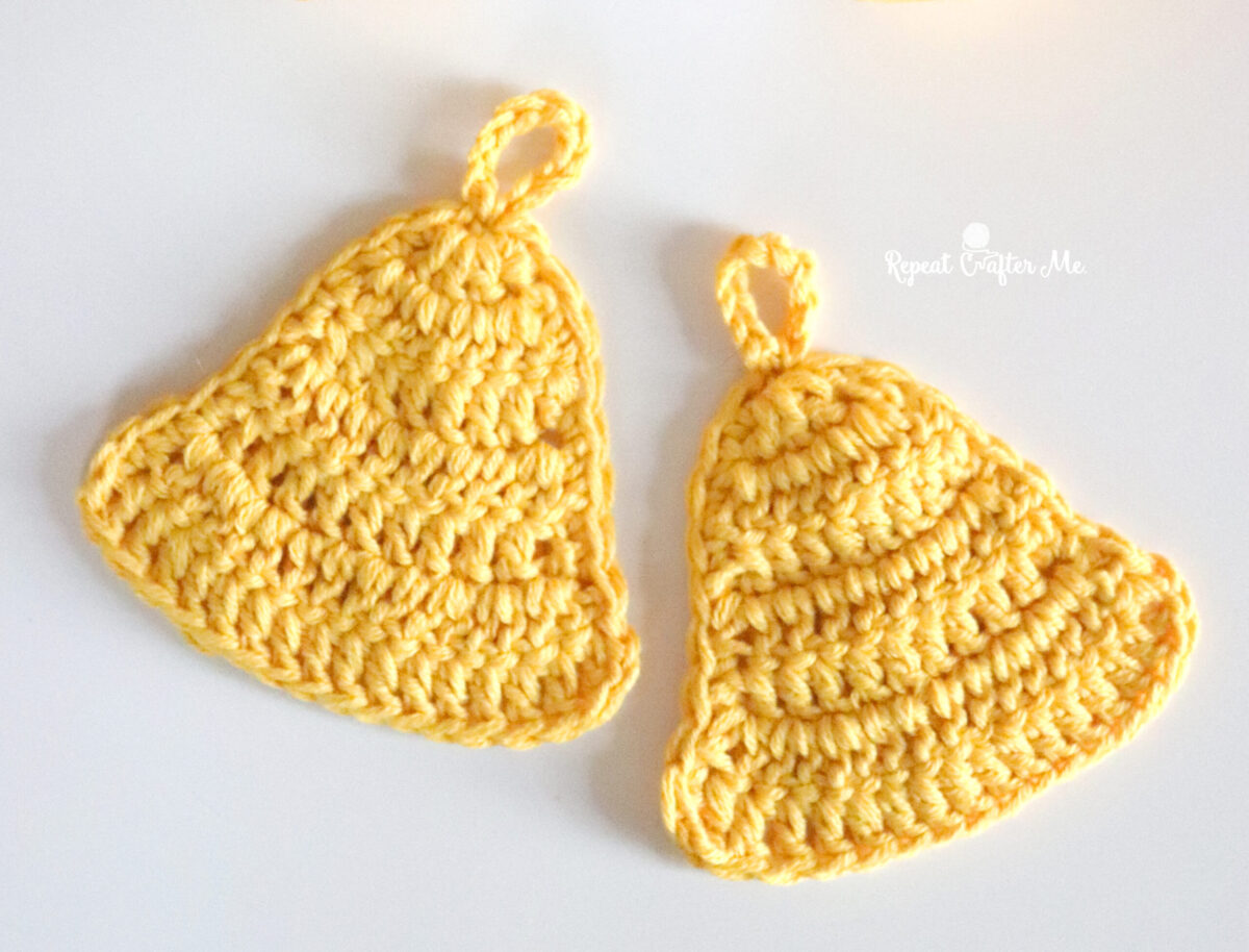 Easy Crochet Bell Ornament - Repeat Crafter Me