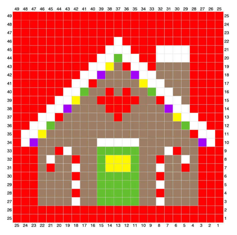 Gingerbread House – House Blanket CAL Square 12 - Repeat Crafter Me