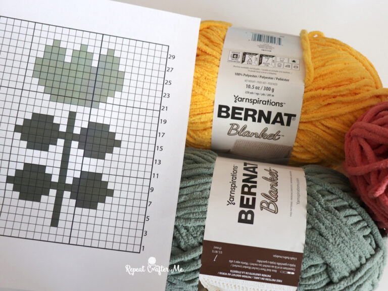 Easy C2C Crochet Tulip Flower Blanket - Repeat Crafter Me