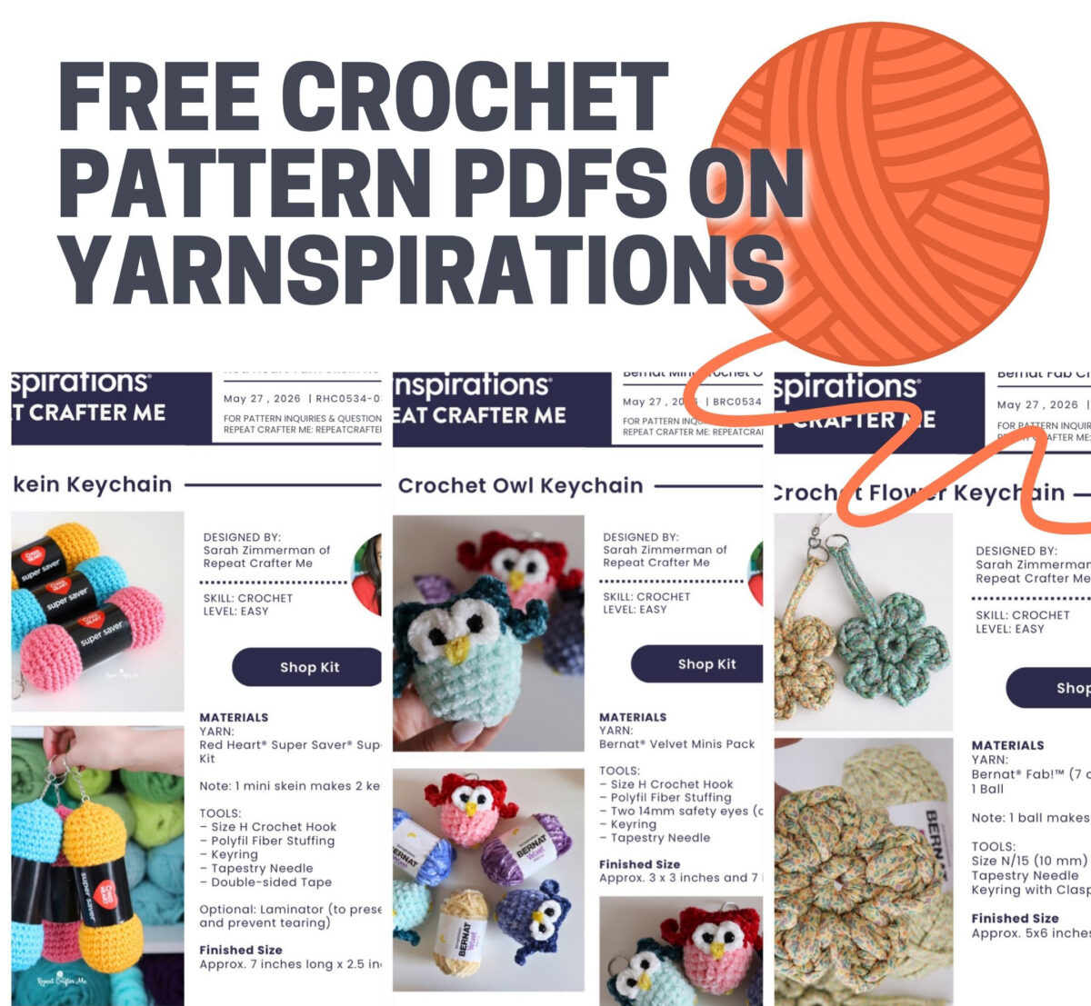 Free Printable PDFs of My Crochet Patterns on Yarnspirations - Repeat ...